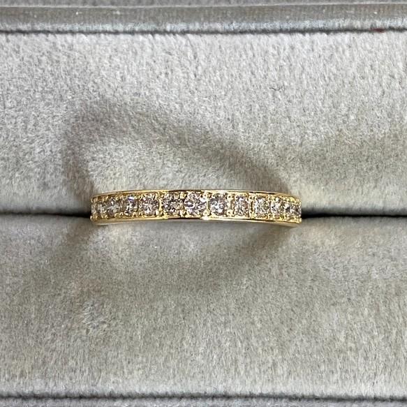 K18 ダイヤ リング 0.3ct ハーフエタニティ K18YG（18金イエローゴールド ）/pt900（プラチナ900） : JEREV - 通販 - Yahoo!ショッピング