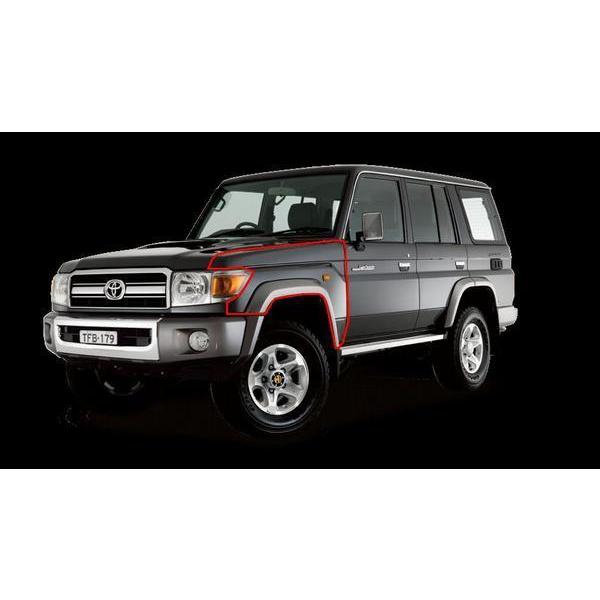 送込 トヨタ ランクル70 復刻版 GRJ79K GRJ76K 左 フロント フェンダー 53802-60A80 オーバーフェンダー 穴有 ...