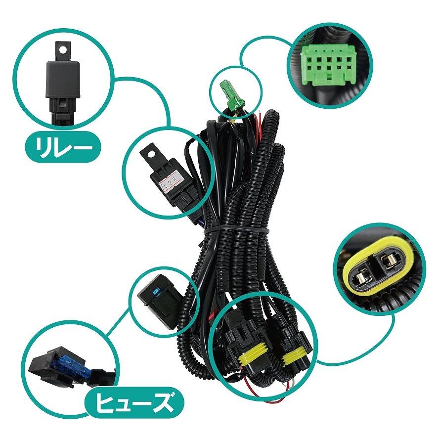 三菱 パジェロ V80 V83W V88W V90 V93W V97W V98W 後期 2014y- フロント フォグ ランプ LED デイライト付 左右 フォグライト DRL : オート ...