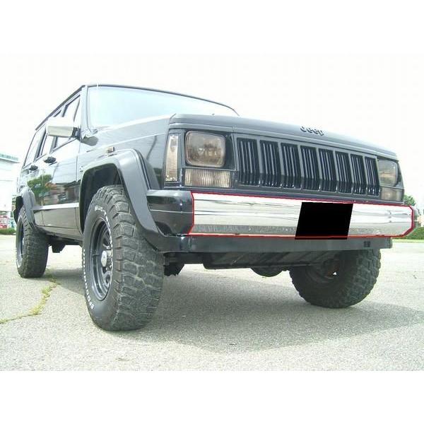 ジープ XJ チェロキー 7MX クローム メッキ バンパー 前後 SET セット 前期 Jeep Cherokee オールメッキ メッキバンパー 86-96y 送込 : オートパーツジャパン ...