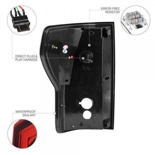 トヨタ タンドラ SR5 07y- ブラック ファイバー LEDテールランプ 左右 テールライト ランプ ライト クルーマックス 送料無料 :S43-3-e:オートパーツジャパン - 通販 ...