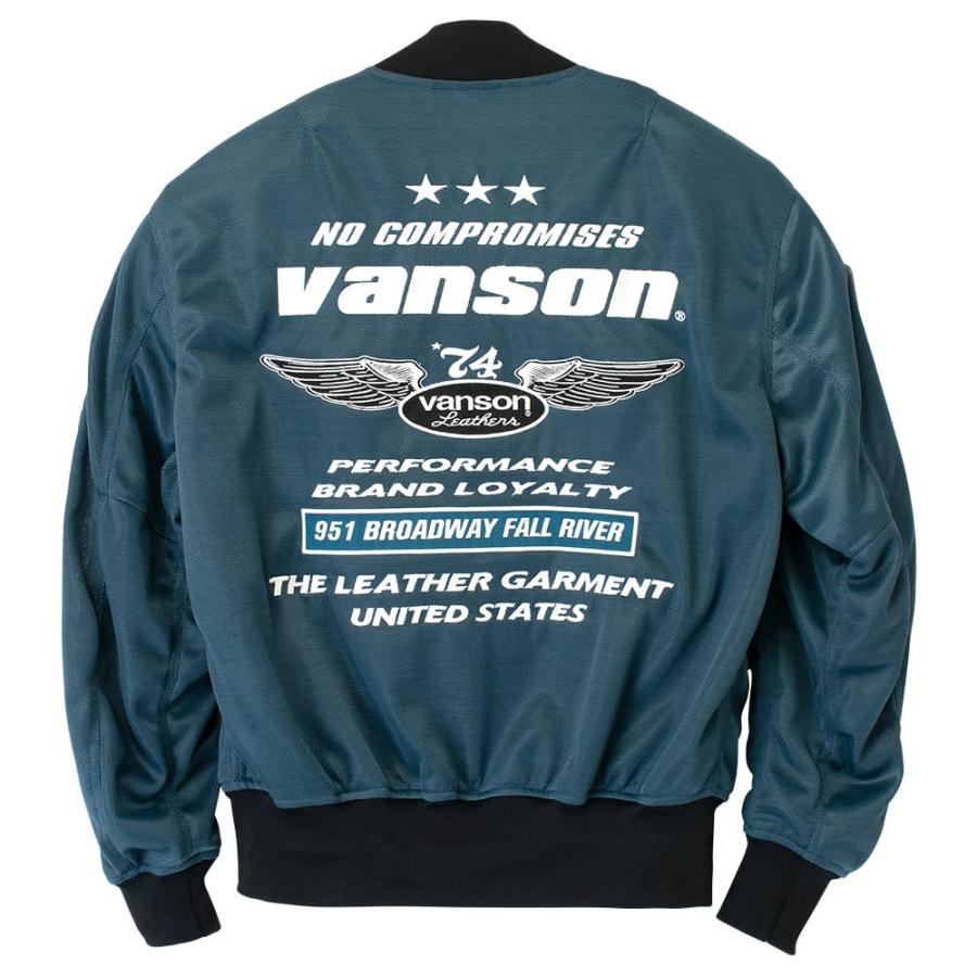 vanson(バンソン) メッシュMA-1ジャケット TVS2501S ネイビー/ホワイト Lサイズ : SP AUTO - 通販 - Yahoo!ショッピング