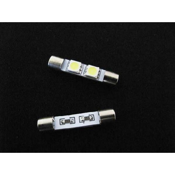 【互換品】T6.3 / 28mm SMD 2連 白 2個セット LED バニティーミラー等に : オートエージェンシー - 通販 ...