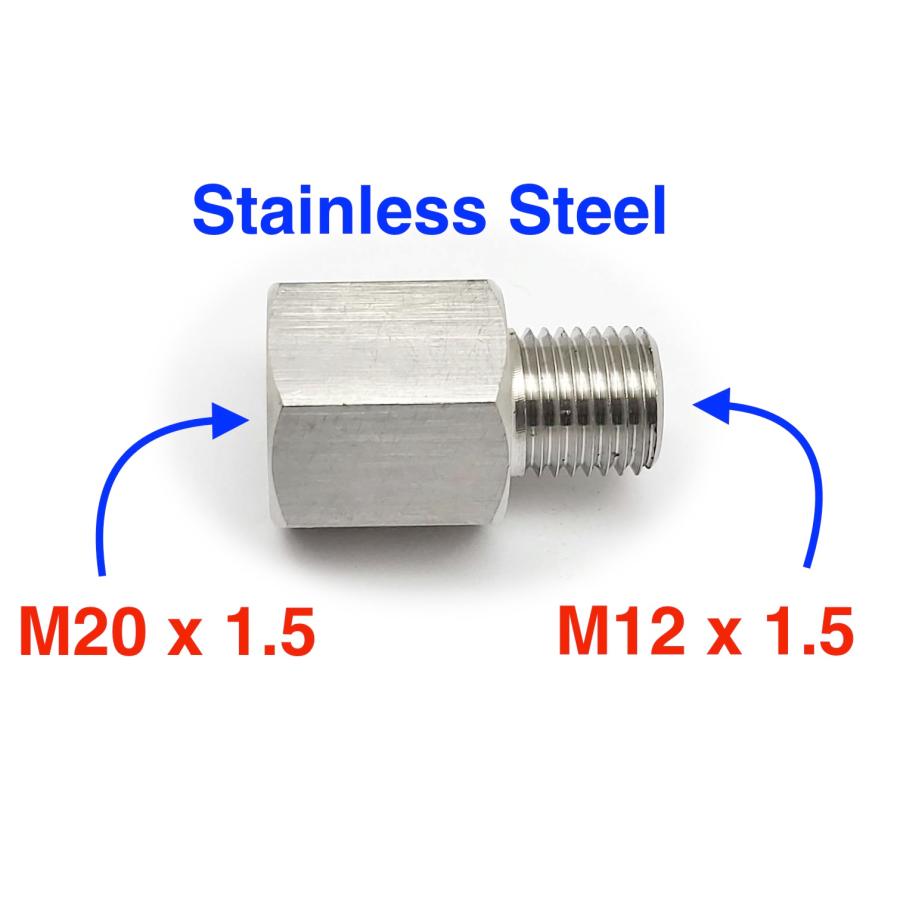 ステンレス センサー アダプター オス−メス変換コネクター メスM20P1.5 ー オスM12 P1.5 HEX 27 : AUTOBAHN88ヤフーショップ - 通販 - Yahoo!ショッピング