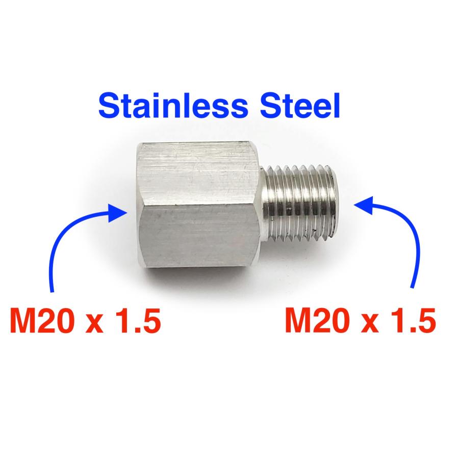 ステンレス センサー アダプター オス−メス変換コネクター オスM20P1.5 ー メスM20 P1.5 HEX 27 : AUTOBAHN88ヤフーショップ - 通販 - Yahoo!ショッピング