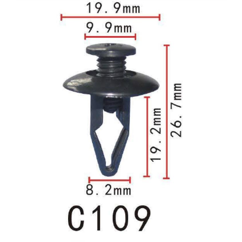 プッシュ リベット 6384401A00 日産系 FORD系 フェンダー用 PF-C109 10個 , 納期4日程度 : AUTOBAHN88 ...