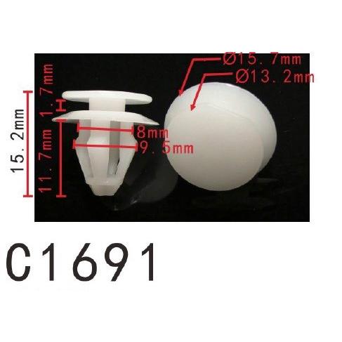 パネル (トリム) クリップ リベット 8E0867276 汎用 ドア用 PF-C1691 10個 , 納期4日程度 : AUTOBAHN88 ...