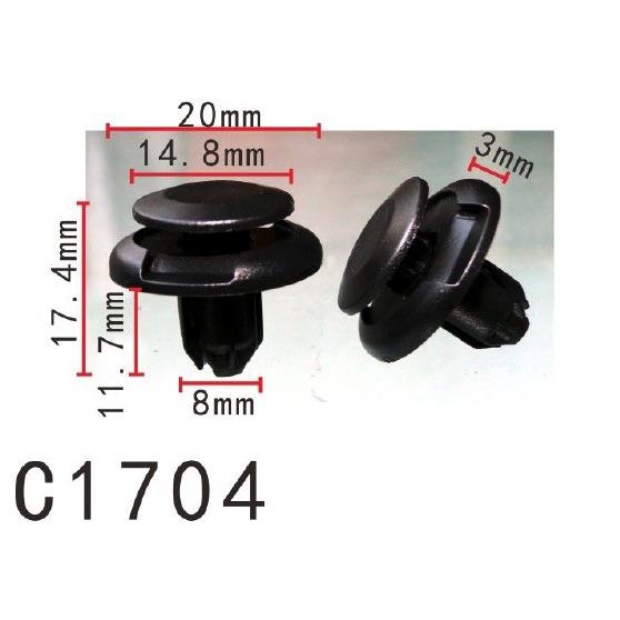 プッシュ リベット 9046708217 トヨタ系 バンパー用 PF-C1704 10個 , 納期4日程度 : AUTOBAHN88ヤフー ...