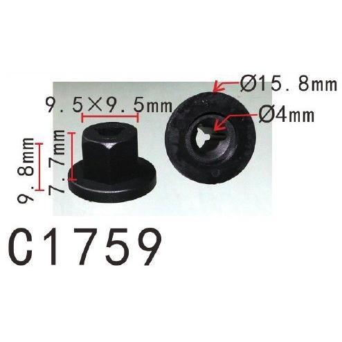 スクリューグロメット リベット 90413589 FORD系 GM ゼネラルモーターズ系 フェンダー用 PF-C1759 10個 , 納期4日 ...