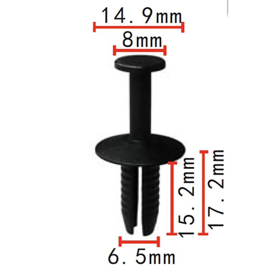 エクステリア ロッカーモールディング リベット BMW,VWに適合 純正品番 :51111908077,N90359101 10個 ...