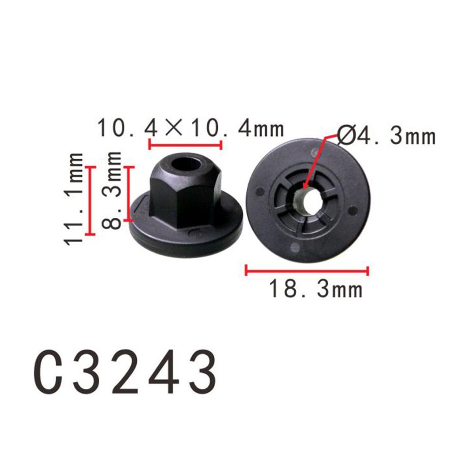 BMW用 ナット5mm クリップ 1943122 51161943122 C3243 10個 : AUTOBAHN88ヤフーショップ - 通販 ...