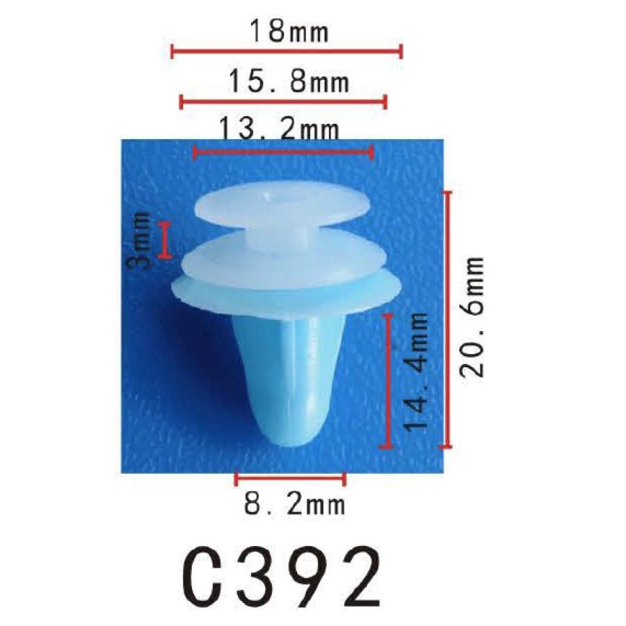 パネル (トリム) クリップ リベット 6777122010 トヨタ系 ドア用 PF-C392 10個 , 納期4日程度 : pf-c392 ...