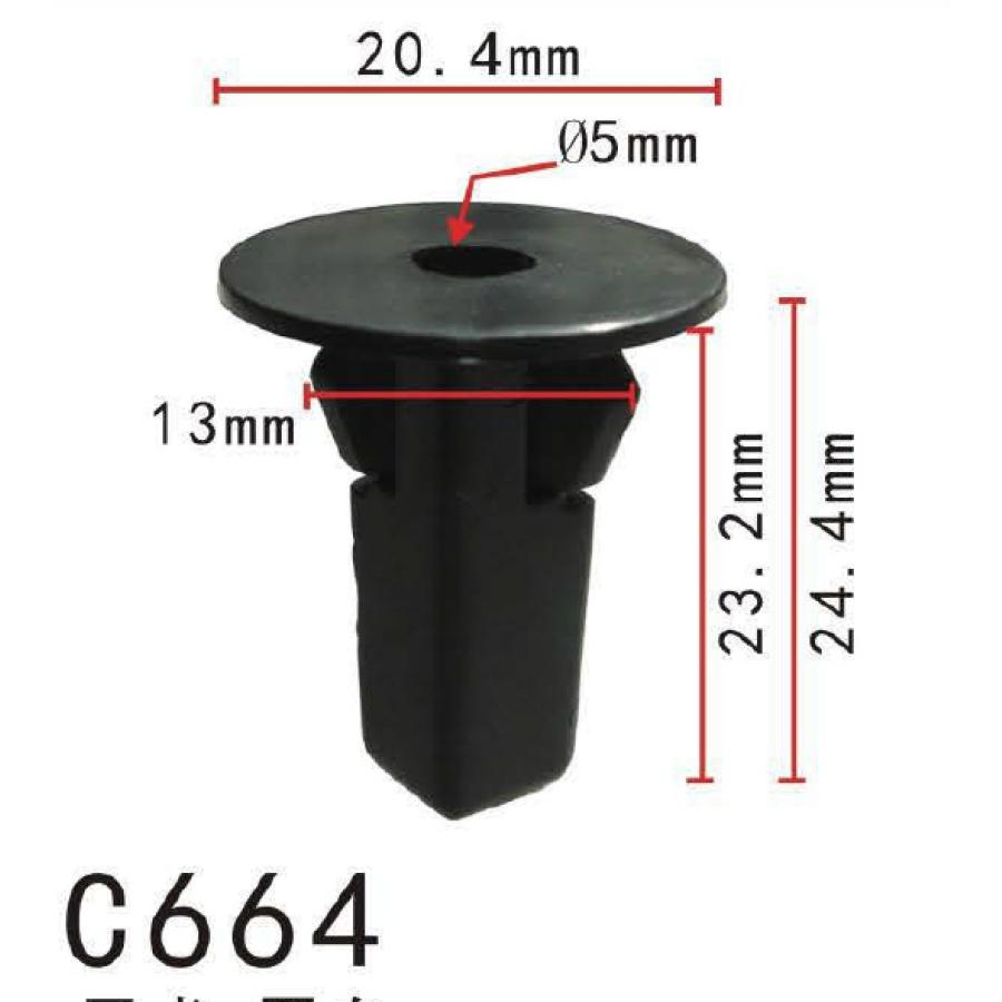 スクリューグロメット リベット 9018906157 トヨタ系 フェンダー用 PF-C664 10個 , 納期4日程度 :PF-C664 ...