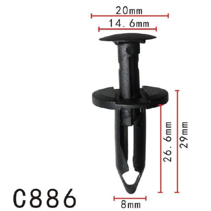 プッシュ リベット 11518017 FORD系 バンパー用 PF-C886 10個 , 納期4日程度 : AUTOBAHN88ヤフーショップ - 通販 - Yahoo!ショッピング