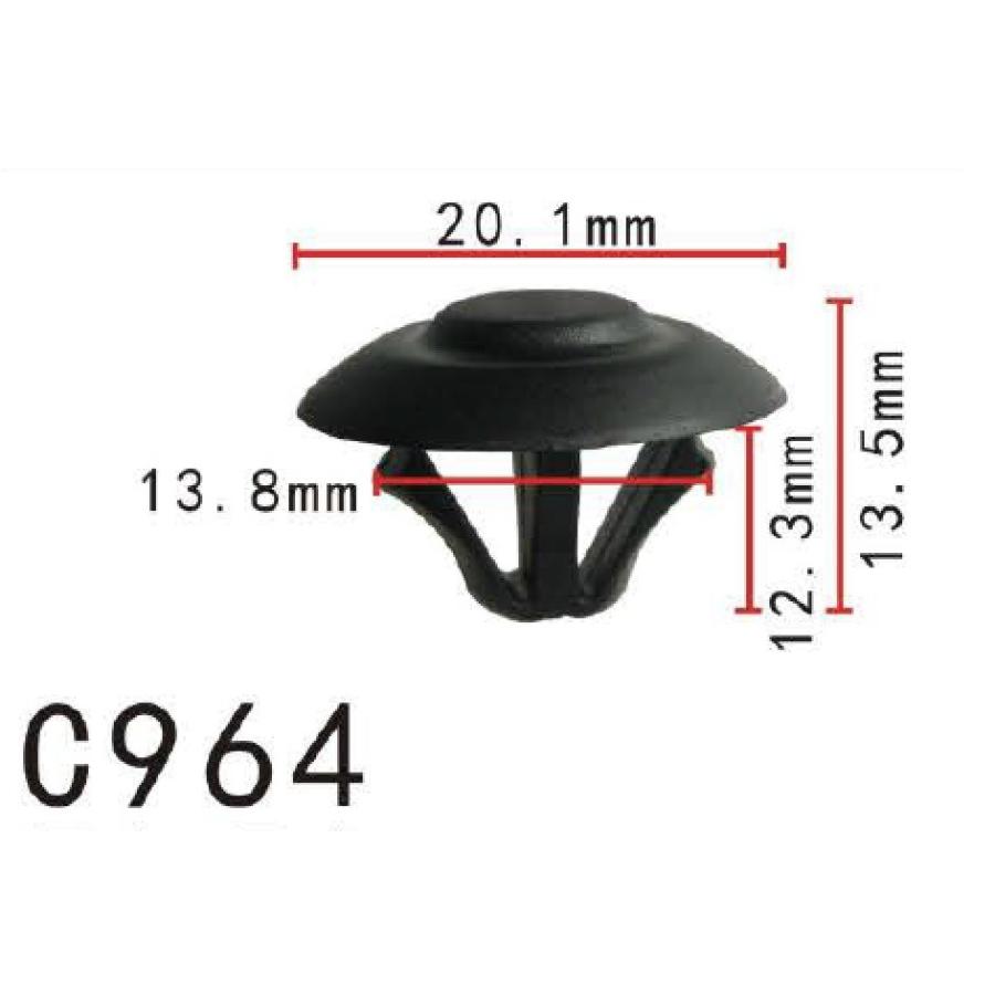 プッシュ リベット メルセデス・ベンツ系 ボンネット用 PF-C964 10個 , 納期4日程度 : AUTOBAHN88ヤフーショップ ...