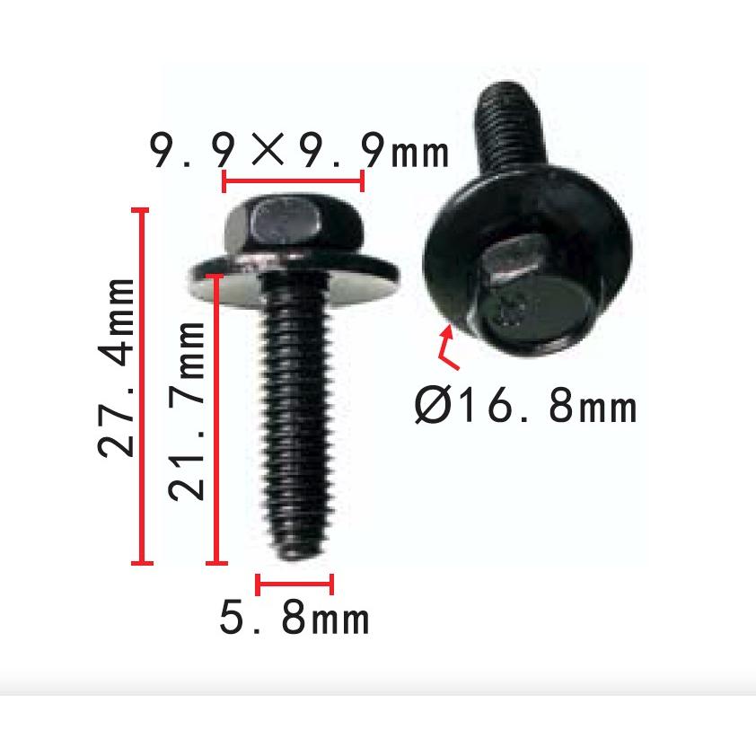 内六角 ボルト M6x1.0 GMに適合 純正品番 :11503834 , 20351030 10個 :PF-H2073:AUTOBAHN88 ...
