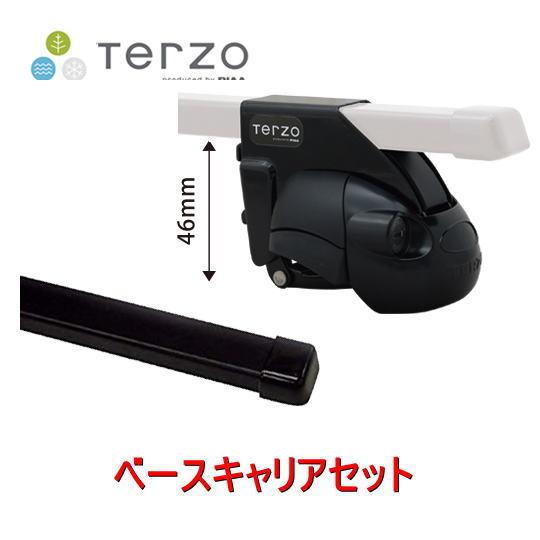 TERZO TERZO スズキ MK53S スペーシアギア/マツダ MM53S フレアワゴンタフスタイル用 ベースキャリアセット(EF11BL+EB3） /自動車/キャリア/フット+バーセット ...