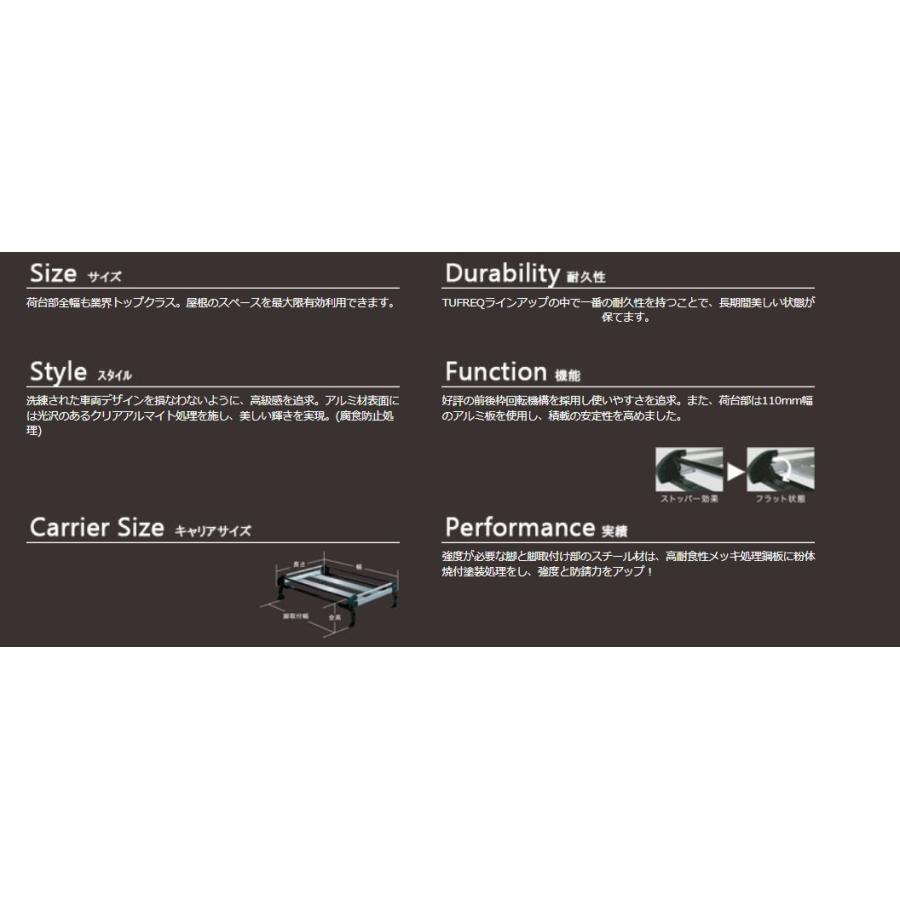 精興工業 TUFREQ タフレック 品番：HF652A+ 日産 NV350キャラバン （E26） H24.6〜 超ロング アルミ製ルーフキャリア （個人宅宛は別途送料） : カー用品イチオシ ...