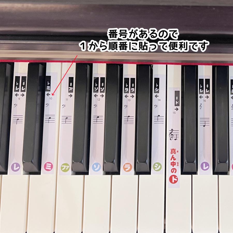 日本語表記 初心者ピアノシール 剥がせる ドレミシール 鍵盤キーボードステッカー 37鍵盤/49鍵盤/54鍵盤/61鍵盤/88鍵盤対応 ピアノステッカー 音符シール AU028 : オートデジ ...