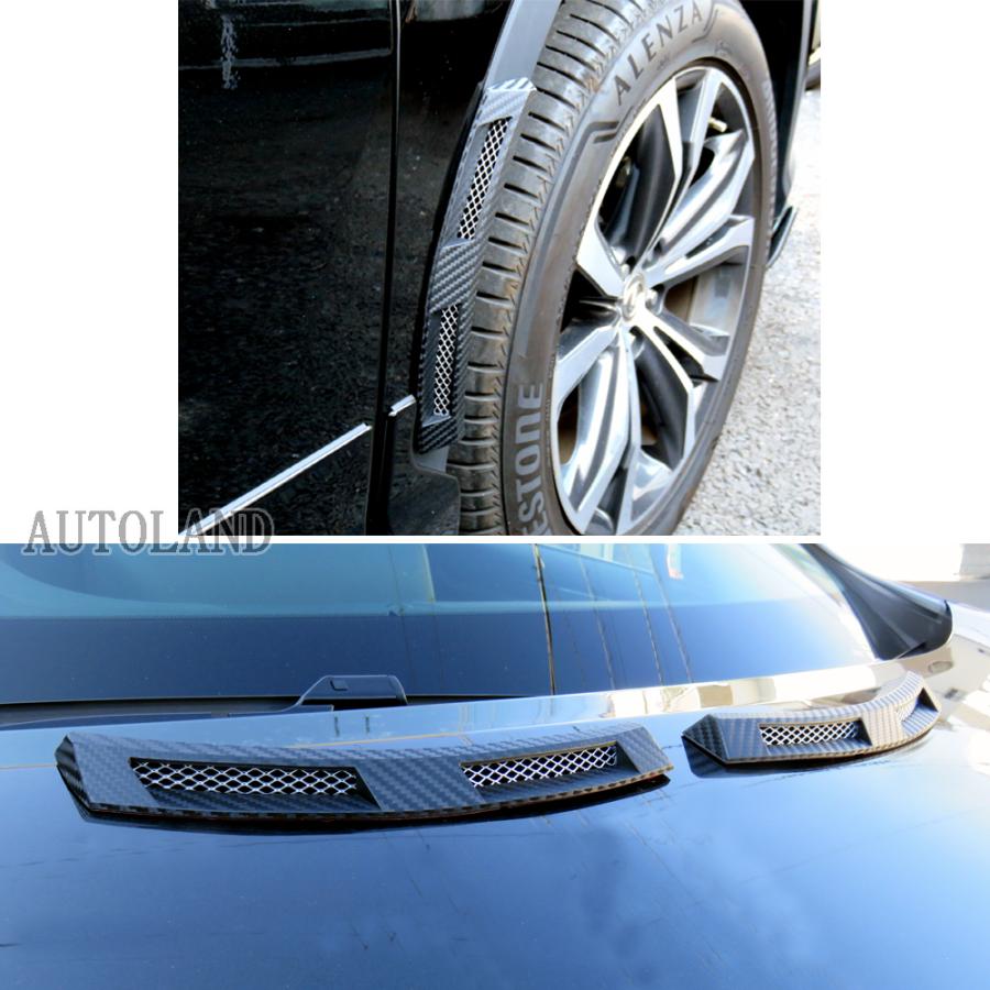 フェンダーダクト ボンネットダクト 左右セット 織込み調3Dカーボンデザイン アルミメッシュ 汎用ダミーダクト : autolandtokyo ...