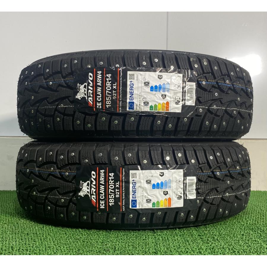 185/70R14 92T XL ARIVO ARW4 新品 スパイクタイヤ 2本セット 2025年製 ※本州送料無料 185/70/14 冬タイヤ : LuckyTire - 通販 ...