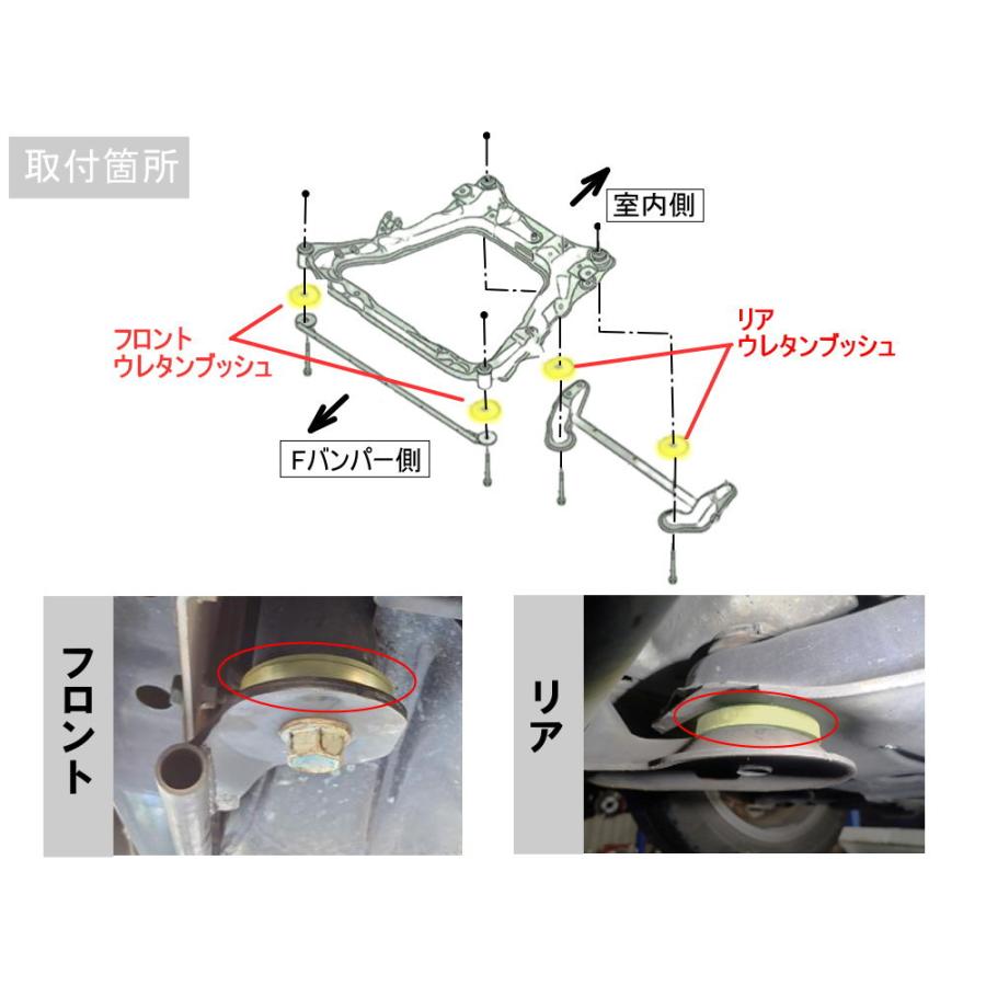 エクストレイル メンバー用 ウレタンブッシュ (エクストレイル T31) 1台分 フロント リア 下側 強化ブッシュ 異音対策 エーテル系ウレタン : AUTOMAXizumi - 通販 ...