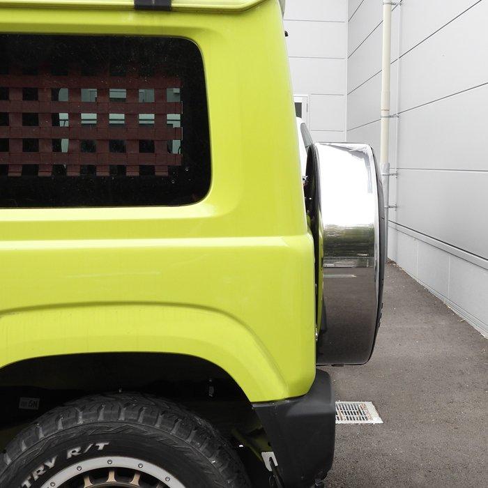 スズキ ジムニー JB64W JB23W スペアタイヤ ハード カバー ピアノブラック×鏡面 ABS+スチール ハードタイプ 背面タイヤ リア 175/80R16 AZオフロード JM23W ...