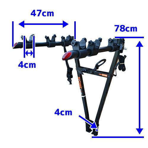 CURT（車） CURT カート クランプオン バイクラック ヒッチマウントバイクラック 自転車3台搭載 メーカー保証付 : オートプロズ ...