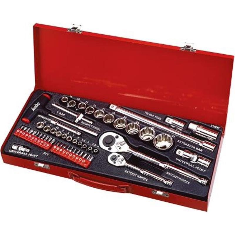 CUSTOM KOBO 54pcs.本格派ソケットレンチ＆ドライバービットセット 三共コーポレーション 20-971 : 雑貨&車用品 アーティクル2号店 - 通販 - Yahoo!ショッピング
