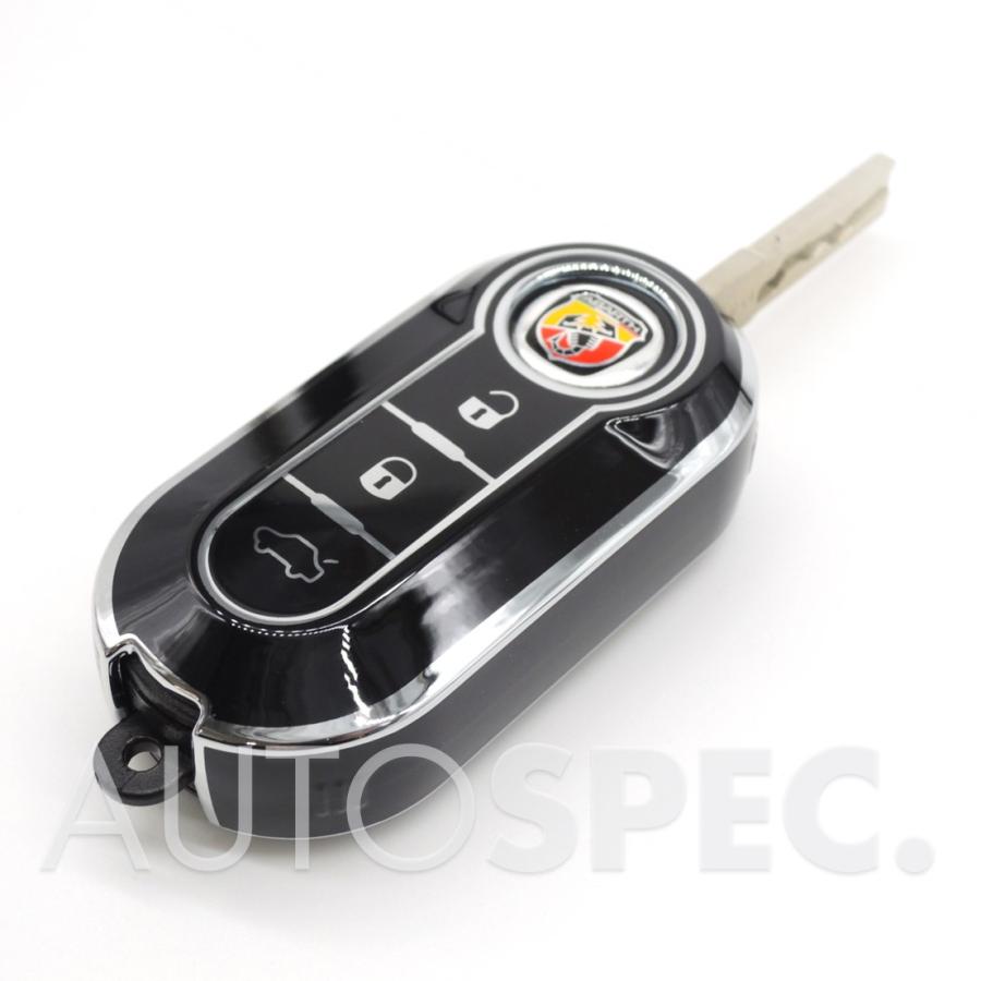 FIAT FIAT ABARTH シリコン キーカバー 500 595 695 500C 595C Panda パンダ ブラック シルバー フィアット アバルト 黒 : AUTOSPEC.y ...