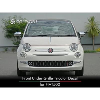 FIAT 500 core OBJ フロントアンダーグリル トリコロールデカール : オートスタイル(AutoStyle) - 通販 - Yahoo!ショッピング