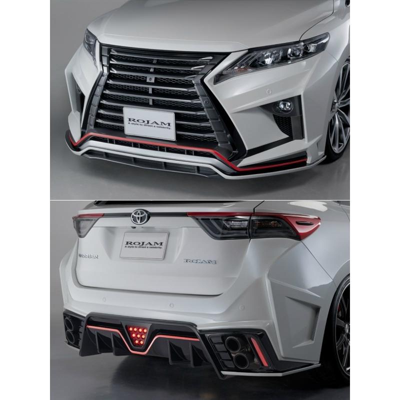 ロジャム ハリアー 60系 前期用 ROJAM GENIK フロントバンパー・リアバンパーセット LEDレス Ver フロントカメラ装着車 : AutoVillage オートヴィレッジ ...