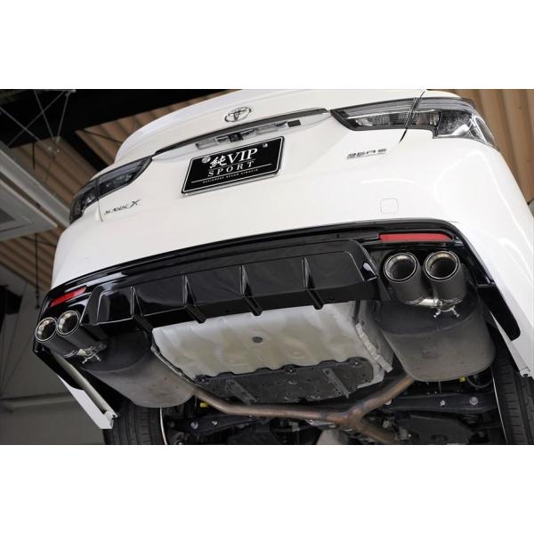 エイムゲイン マーク X GRX130 後期 純VIP SPORT カーボンマフラーカッター (92Φ左右4本出し ...