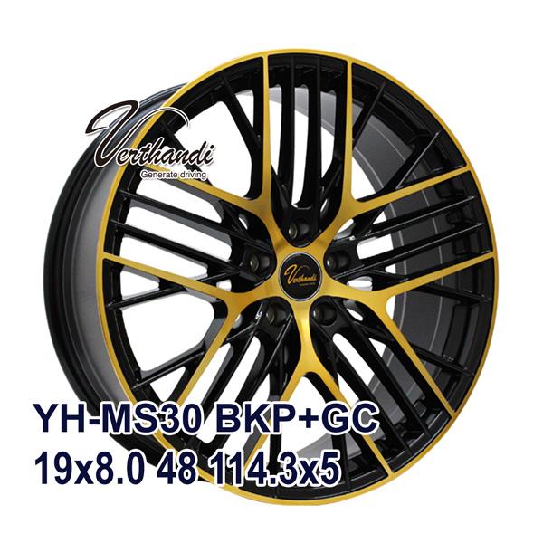 【4枚セット】 Verthandi YH-MS30 19x8.0 +48 114.3x5 BKP+GC : AUTOWAY(オートウェイ) - 通販 - Yahoo!ショッピング