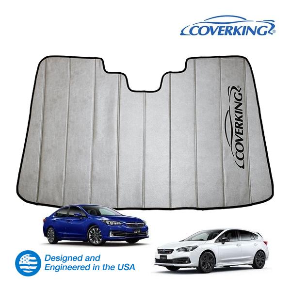 COVERKING CoverKing 正規品 専用設計 サンシェード 吸盤不要 折りたたみ式 グレー 収納袋付き 14-21y スバル インプレッサ GK/GT系 カバーキング ...
