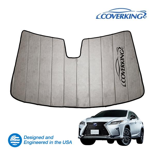 COVERKING CoverKing 正規品 専用設計 サンシェード 吸盤不要 折りたたみ式 グレー 収納袋付き 15-22y レクサス RX350L RX450hL 20系 カバーキング ...