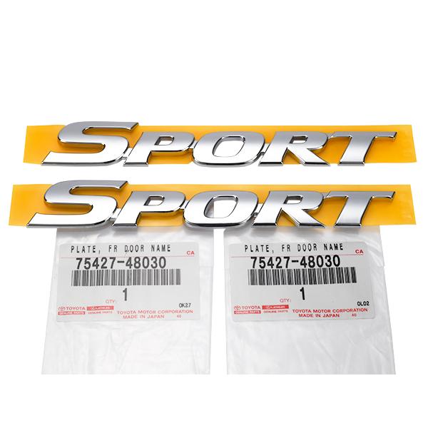 US トヨタ 純正 サイドエンブレム トヨタ RAV4 クルーガー 輸出仕様 スポーツ SPORT フロントドア用 USエンブレム 左右セット ...