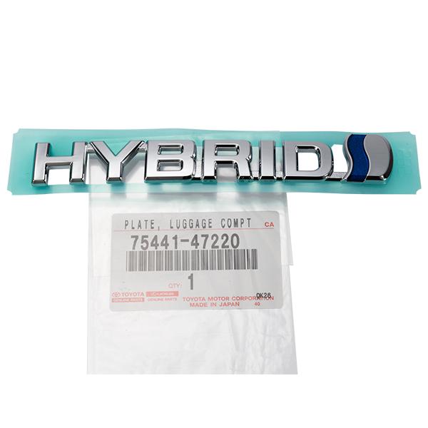 US トヨタ 純正 リアエンブレム プリウス ZVW50 ZVW55 輸出仕様 Prius ハイブリッド バッジ 75441-47220 ...