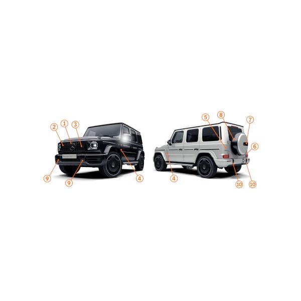 Mercedes-Benz メルセデスベンツ 純正 エンブレム Gクラス W463A ゲレンデヴァーゲン 4638172300 ...