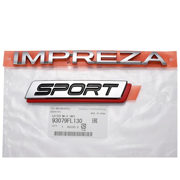 スバル 純正 リアエンブレム インプレッサ GT GK IMPRESSA SPORTレターマーク 93079FL130 : b00637 ...