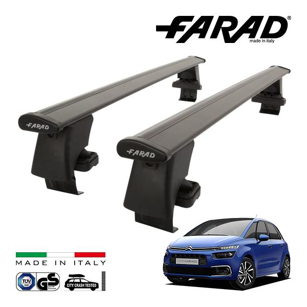 シトロエン ファラド 正規品 FARAD ルーフバーセット 国際認証 TUV C4 グランドC4ピカソ スペースツアラー B78 イタリア製 ブラック : AutoWear - 通販 ...