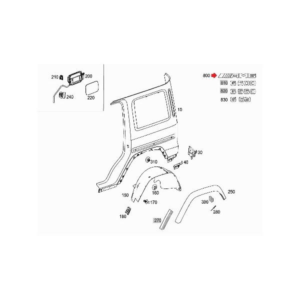 Mercedes-Benz ベンツ純正 W463A 新型Gクラス G350d G550 G63 ゲレンデバーゲン AMGエンブレム ...