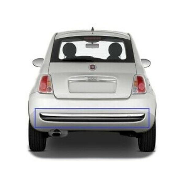 フィアット 純正 バンパーモール FIAT 500 500C 312型 前期 リアバンパー モールディング トリム ブラック ...