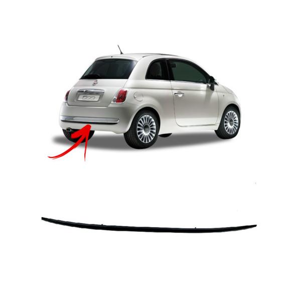 フィアット純正 2007-2015 FIAT 500 500C ツインエア POP 312 前期 リアバンパー ブラック モールディング ...