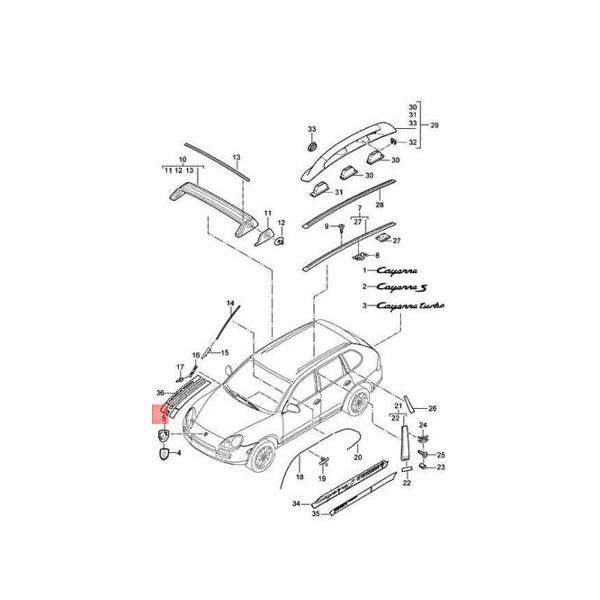 ポルシェ 純正 フロントエンブレム カイエン 955型 957型 9PA1 E ボンネットフード クレスト 95555960002 ...