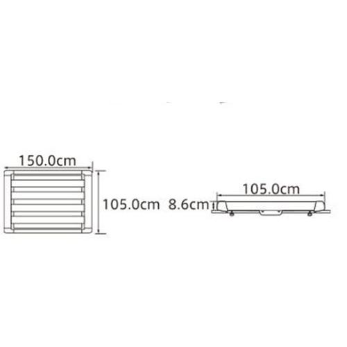 TERZO テルッツォ EA308 ルーフラック 1個入 長さ:150cm x 幅:105cm ワイドロング シルバー カー用品 カーアクセサリー 大容量積載 アウトドア用品 : オートワーク ...