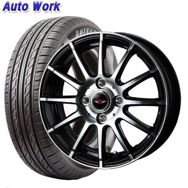 新品 Weds ウェッズ TEAD TRICK ブラックポリッシュ 5.5J-14 +42 4H 100 AUTOGREEN SportChaser-SC2 175/70R14 4本セット組込 ...