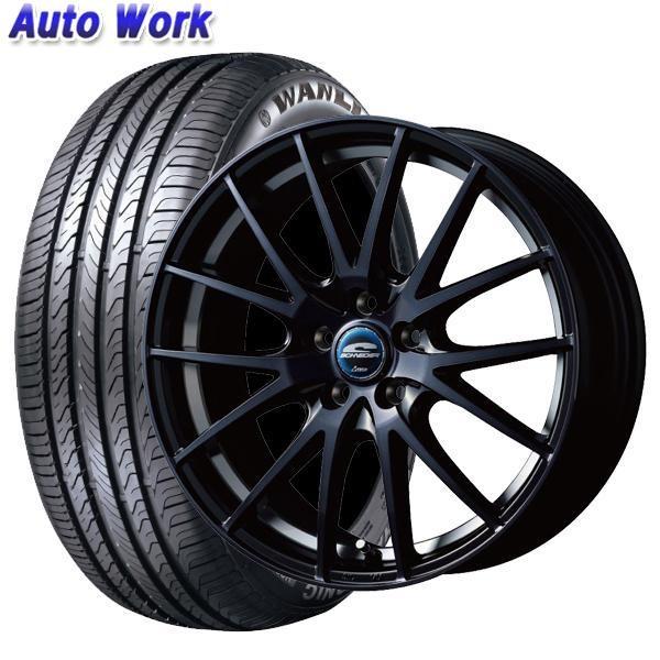 新品 マルカサービSCHNEIDER Saber Queen ブラックサファイア 7J-17 +50 5H 100 WANLI H220 215/55R17 4本セット タイヤ+ホイール ...