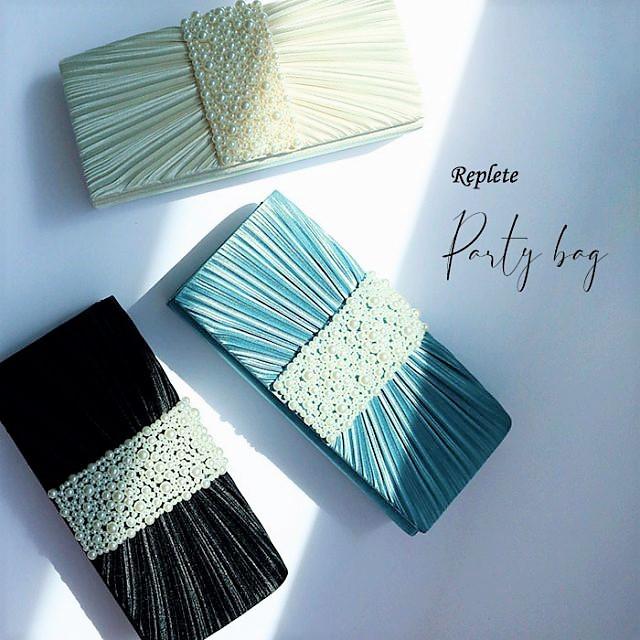 REPLETE（リプリート） 結婚式 バッグ パーティーバッグ 大きめ クラッチ フォーマル 和装 洋装 ベージュ 黒 冬 春 パーティー 入学式 二次会 パーティーバッグ319 ...