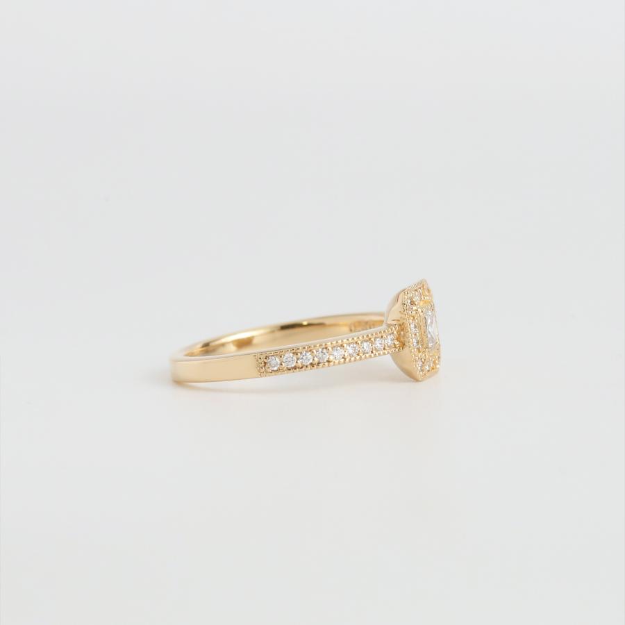 Avaron プリンセスカット ダイヤモンド ヘイロー リング 指輪 Avaron プリンセスカット ダイヤモンド ヘイロー リング 指輪